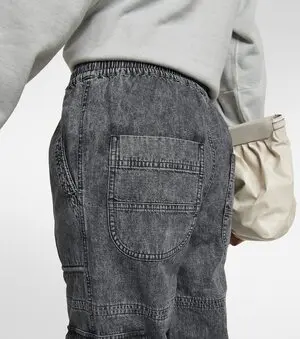 MARANT ETOILE Viamao High-rise Cotton Cargo Pants - Grey