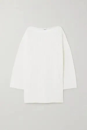 FERRAGAMO Oversized Ribbed Cotton Sweater