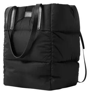 Moncler Xander Large Leather-trimmed Quilted Shell Down Tote
