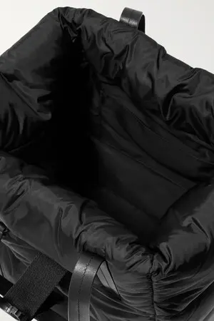Moncler Xander Large Leather-trimmed Quilted Shell Down Tote