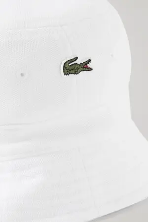 Lacoste Appliquéd Cotton-piqué Bucket Hat