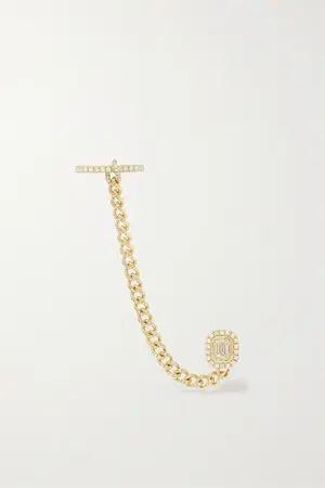 SHAY SHAY Halo 18-karat Gold Diamond Single Earring