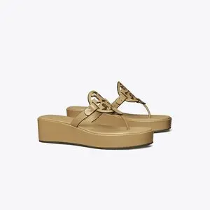 Tory Burch Miller Wedge Sandal - Ginger Shortbread