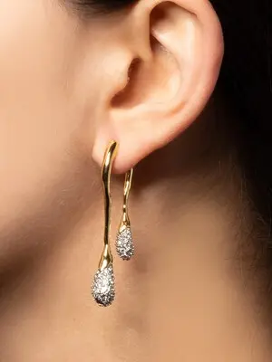 Alexis Bittar Essentials Solanales 14k -plated & Crystal Double Drop Earrings