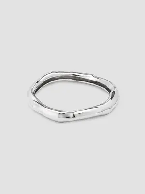 Alexis Bittar Essentials Molten 14k--plated Bangle - Silver