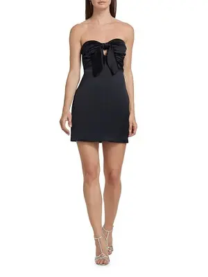 Ramy Brook Orion Bow Minidress - Black