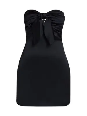 Ramy Brook Orion Bow Minidress - Black