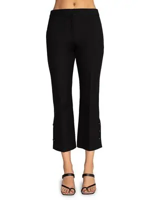 Trina Turk Ore Cropped Boot-cut Pants Black