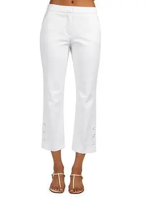 Trina Turk Ore Cropped Boot-cut Pants White