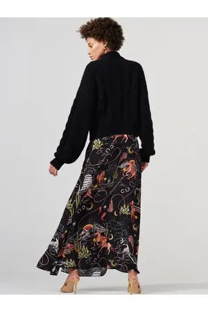 HAYLEY MENZIES Sundance Silk Double Split Maxi Skirt