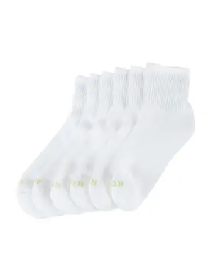 Hue Sport Mini Crew Socks Pack Of 6 - White