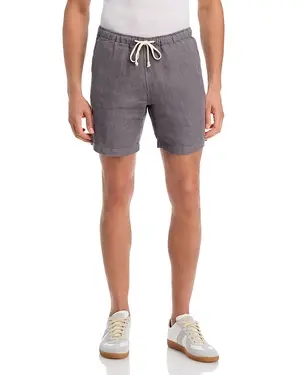 ALEX CRANE Bo Linen Drawstring Shorts - Slate