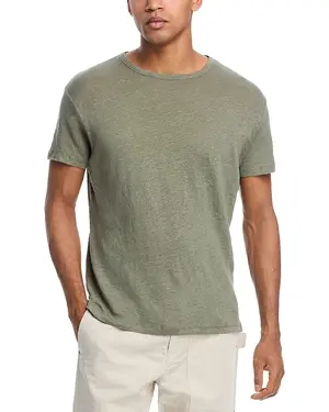 ALEX CRANE Sun Regular Fit Linen Tee - Jade