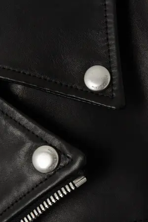 Magda Butrym Cropped Leather Biker Jacket