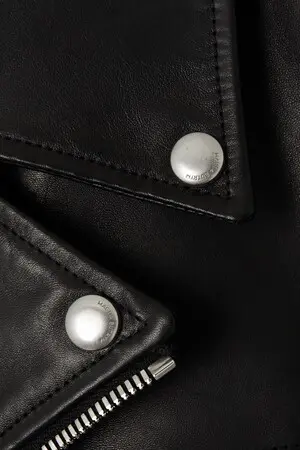 Magda Butrym Cropped Leather Biker Jacket
