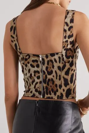 Dolce & Gabbana Leopard-print Bustier Top - Animal Print