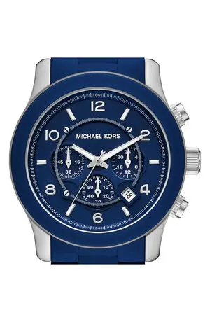 Michael Kors Runway Chronograph Silicone Bracelet Watch