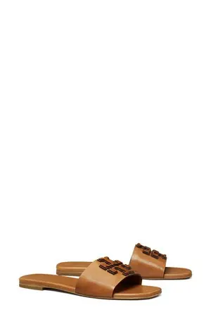 Tan Leather Slides