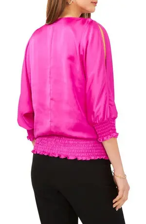 Chaus V-neck Smocked Waist Blouse