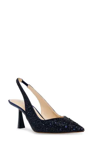 Betsey Johnson Clark Slingback Pumps - Navy