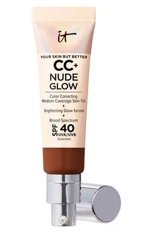 IT COSMETICS Cc+ Nude Glow Lightweight Foundation + Glow Serum Spf 40 Deep