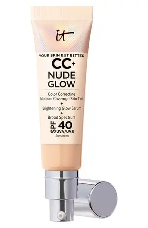 IT COSMETICS Cc+ Nude Glow Lightweight Foundation + Glow Serum Spf 40 Light Medium