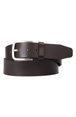 BOSS Janni Leather Belt - Dark Brn