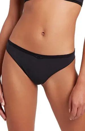 Wolford Cotton Contour 3w Thong - Black