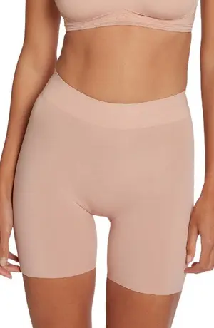 Wolford Cotton Contour Control Shaping Shorts - Rose