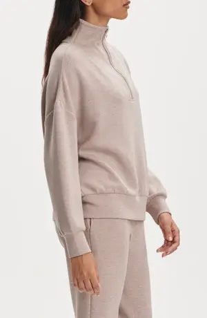 Varley Hawley Half-zip Pullover - Taupe Marl