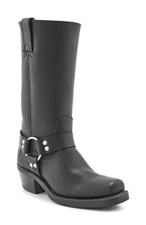 Frye Harness 12r Boots - Black Black