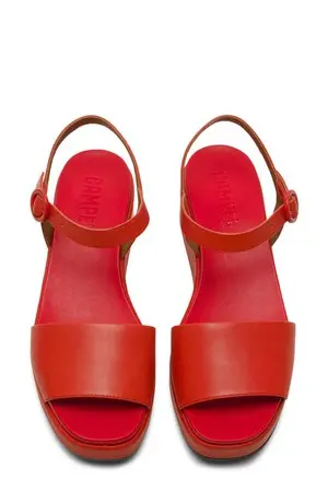 Camper Misia Platform Wedge Sandal - Red