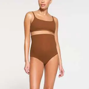 SKIMS Maternity Nursing Scoop Bralette | Medium Neutral | Xl | Fits Everybody Bronze