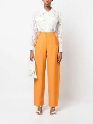Alberta Ferretti Floral Sheer Shirt - White