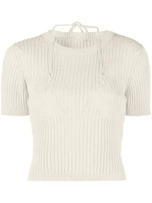 Jacquemus La Maille Bikini Cropped Top