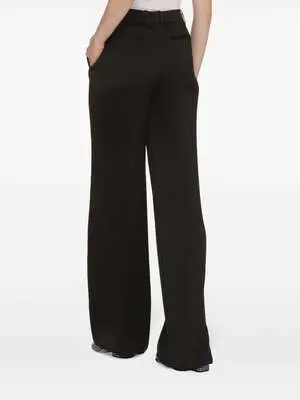 Saint Laurent Pleated Straight Trousers - Black
