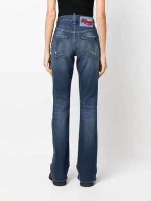 Dsquared2 Logo-patch Flared Jeans