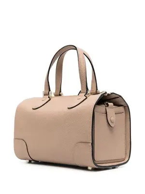 VALEXTRA Grained-texture Leather Tote Bag