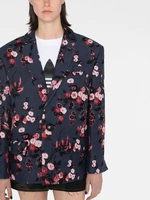Dsquared2 Floral Jacquard Single-breasted Blazer