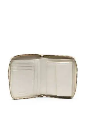 Pinko Logo-plaque Quilted Leather Wallet - Neutrals