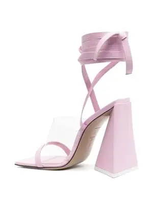 Attico Isa Ankle-tie Sandals - Pink