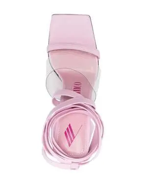 Attico Isa Ankle-tie Sandals - Pink