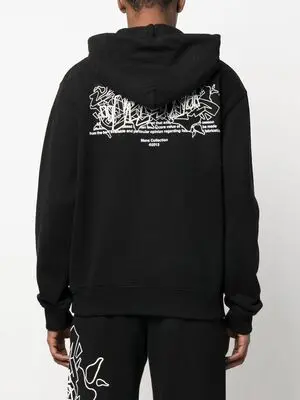 Off-White Slogan-print Drawstring Hoodie