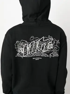 Off-White Slogan-print Drawstring Hoodie