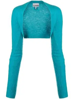 GANNI Knitted Cropped Bolero