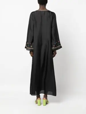 Muzungu Sisters Embroidered Silk Dress