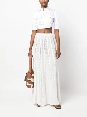 Elisabetta Franchi Logo-charm Cropped Shirt