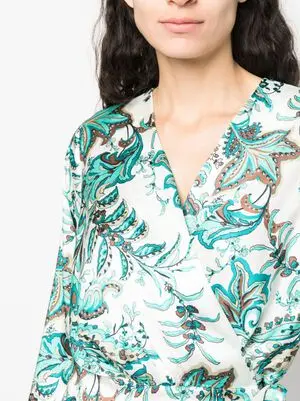 Liu Jo Paisley-print Wrap Blouse