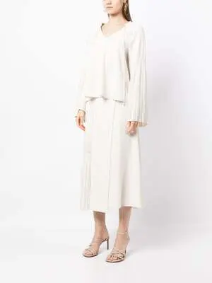 Simkhai Pleated Long-sleeved Blouse