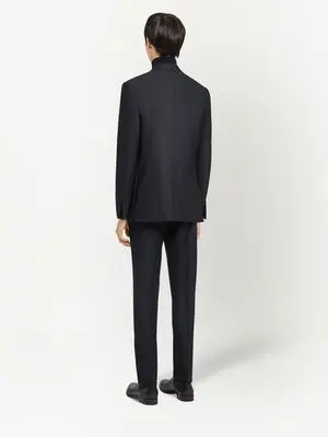 Zegna Trofeo 600 Single-breasted Wool-silk Suit - Black